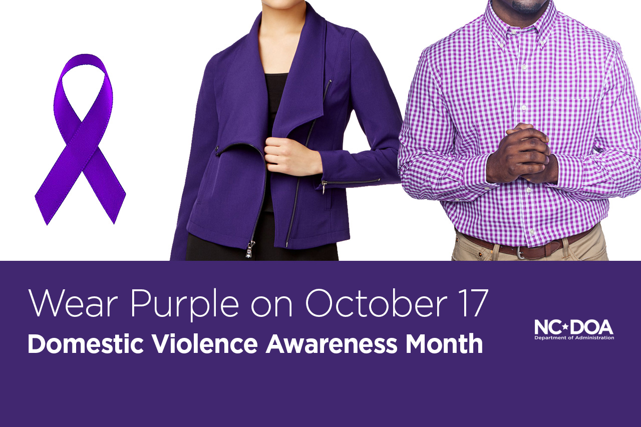 Wear Purple, Oct. 17, to Spread Domestic Violence Awareness | NC DOA